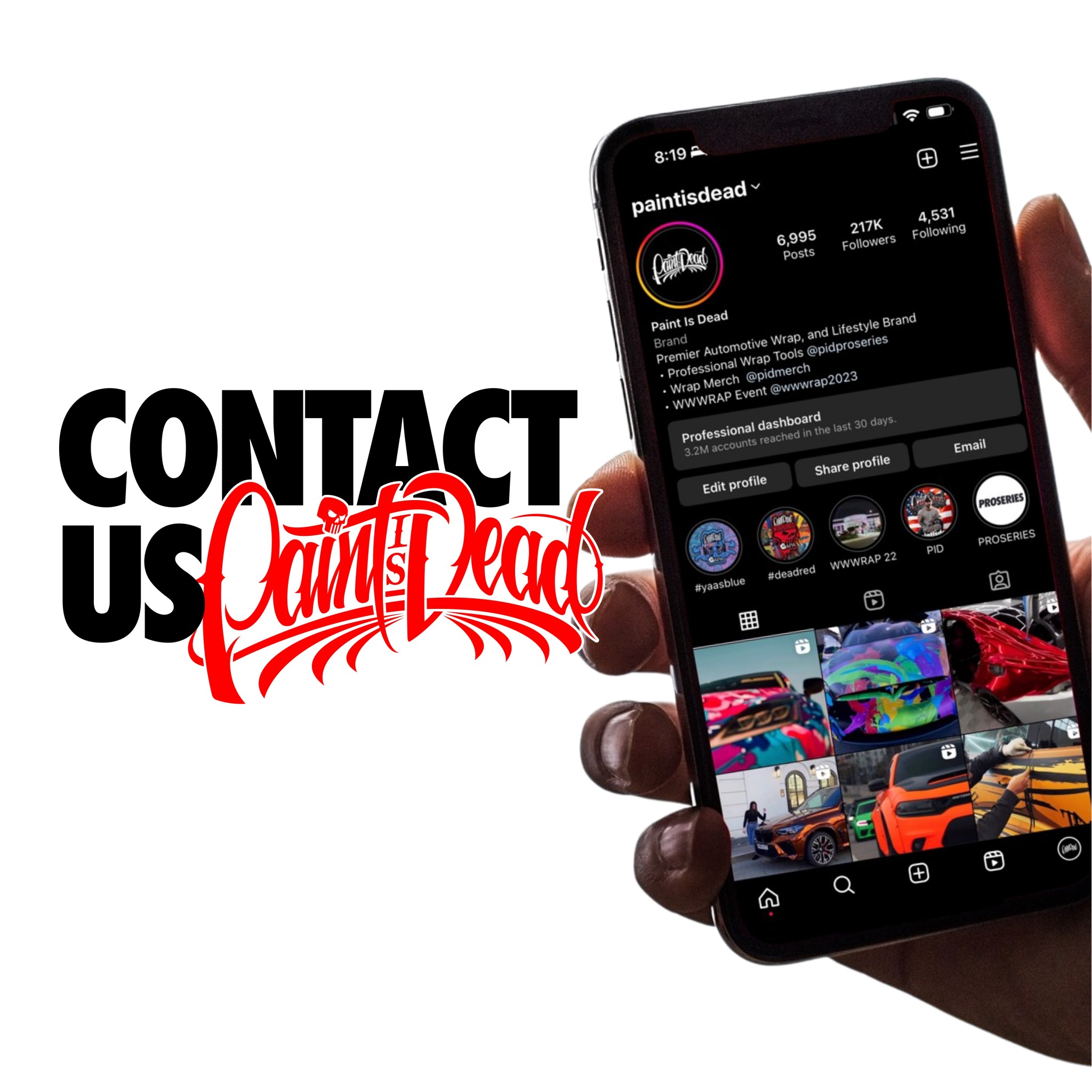 Contact - Paint Is Dead | Premier Automotive Wrap Liftstyle Brand